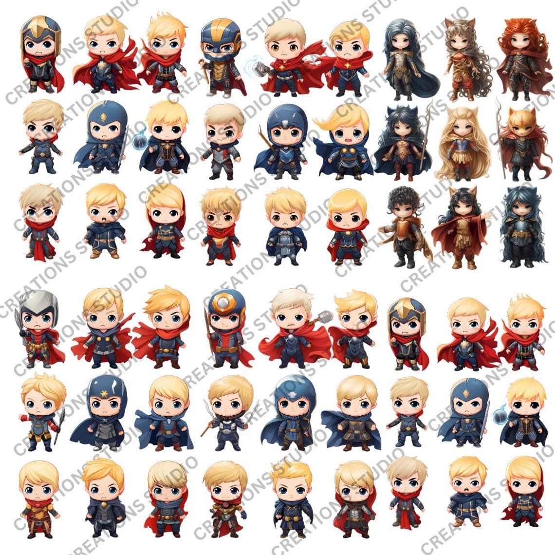 Chibi Heroes Collection: Adorable and Fierce - Etsy