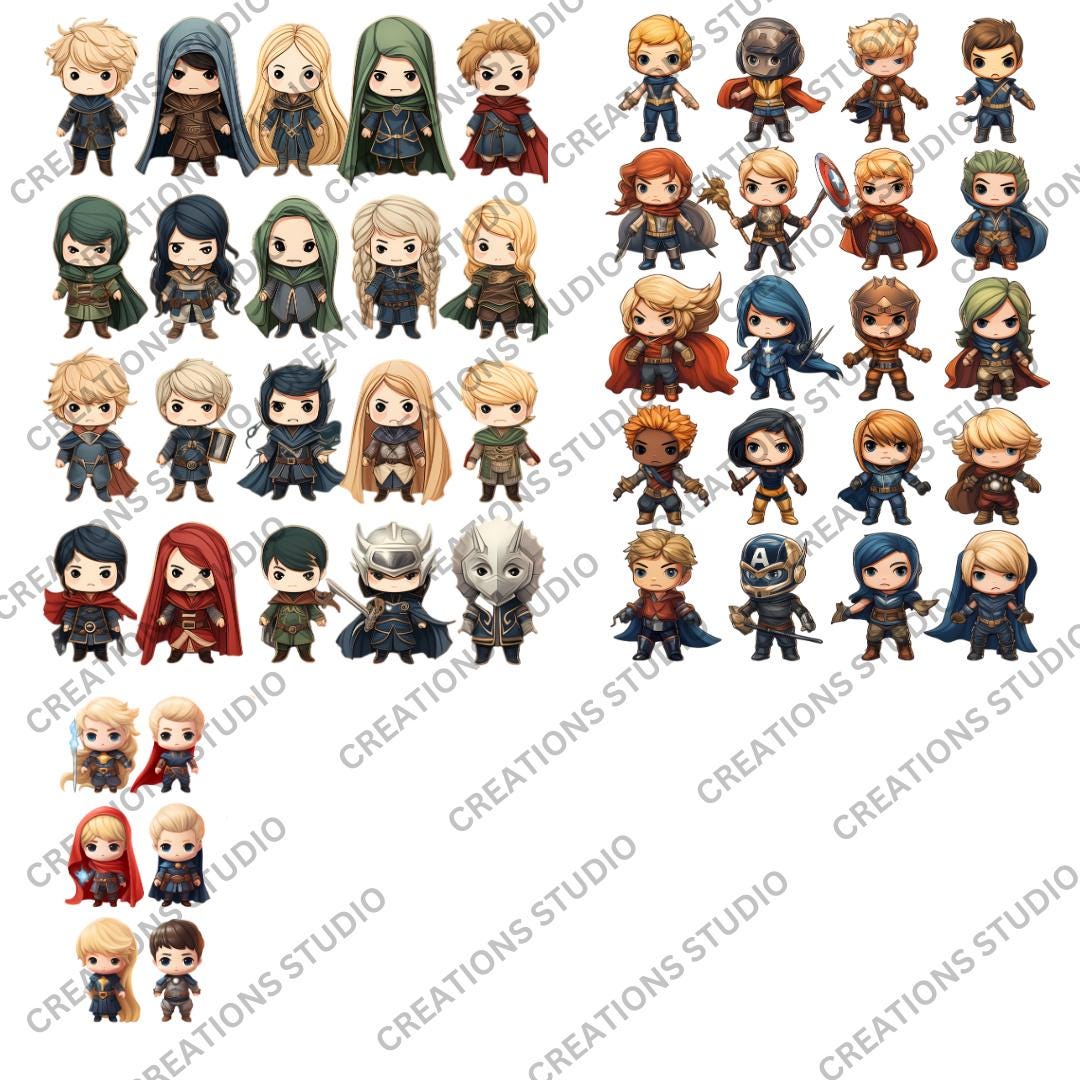 Chibi Heroes Collection: Adorable and Fierce - Etsy