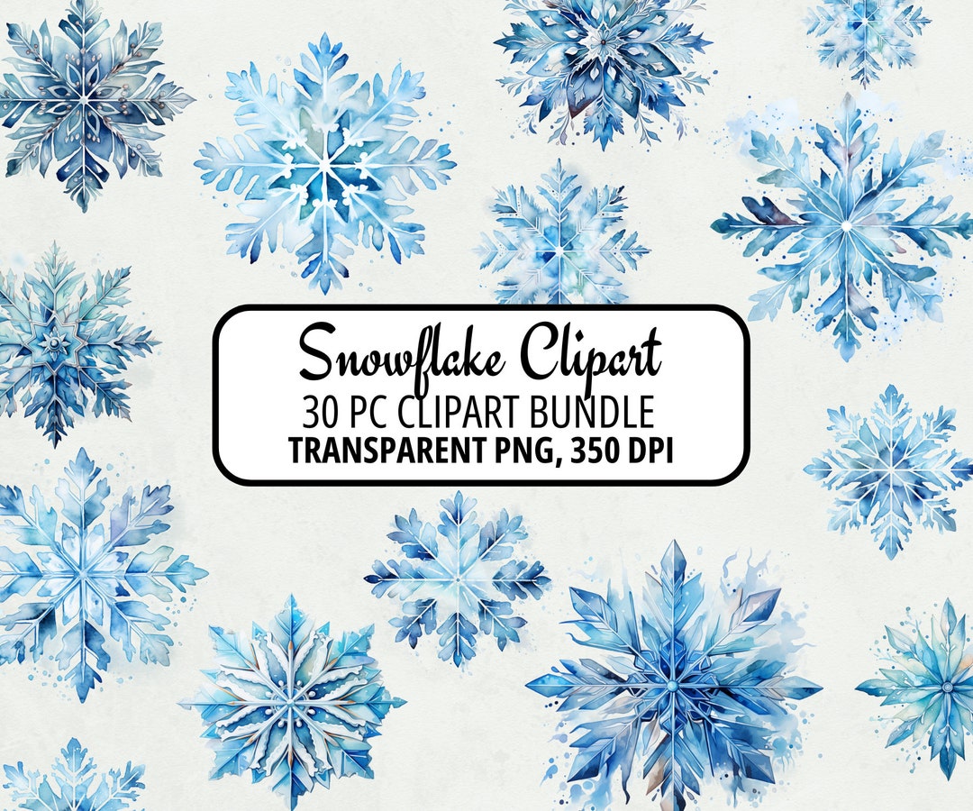 20 Winter Snowflake Png Clipart, Transparent Background, Commercial Use ...