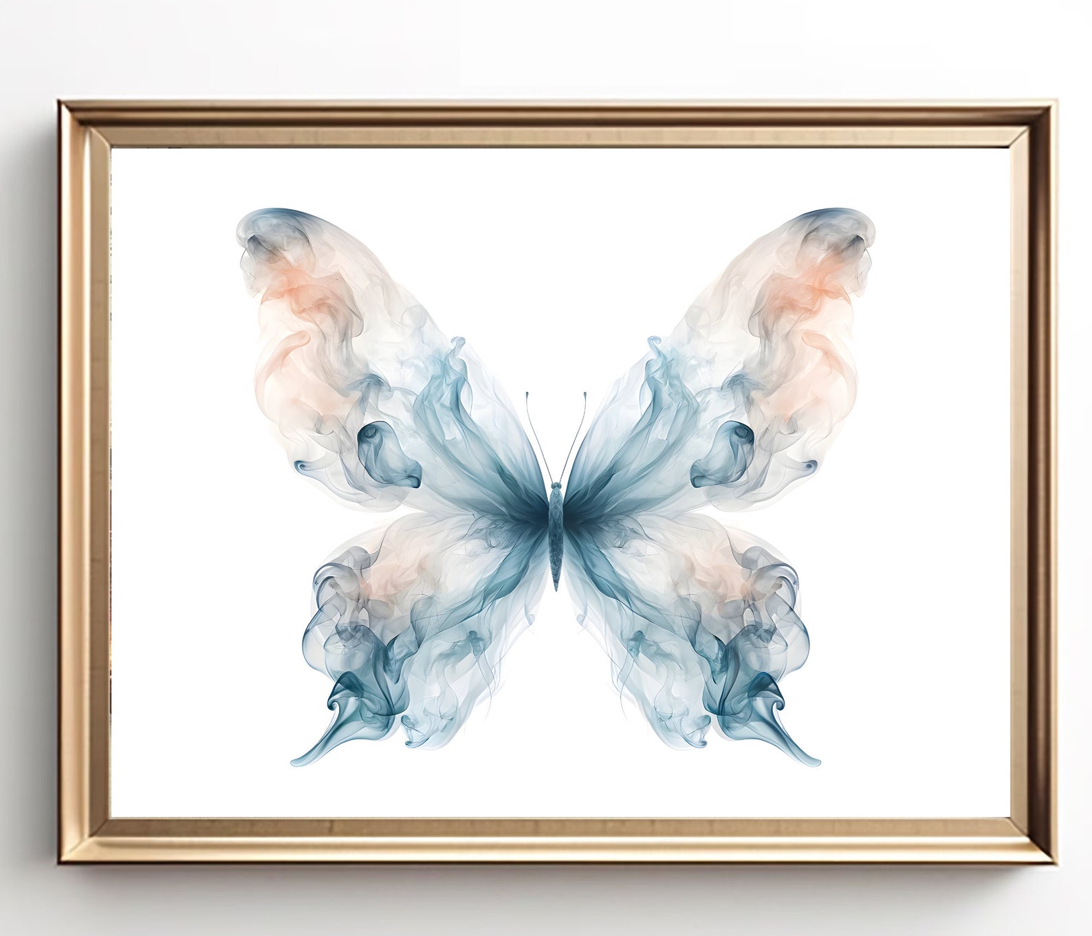 Smoke Butterfly Clipart, Colorful Smokey Butterfly Graphics, Ethereal ...