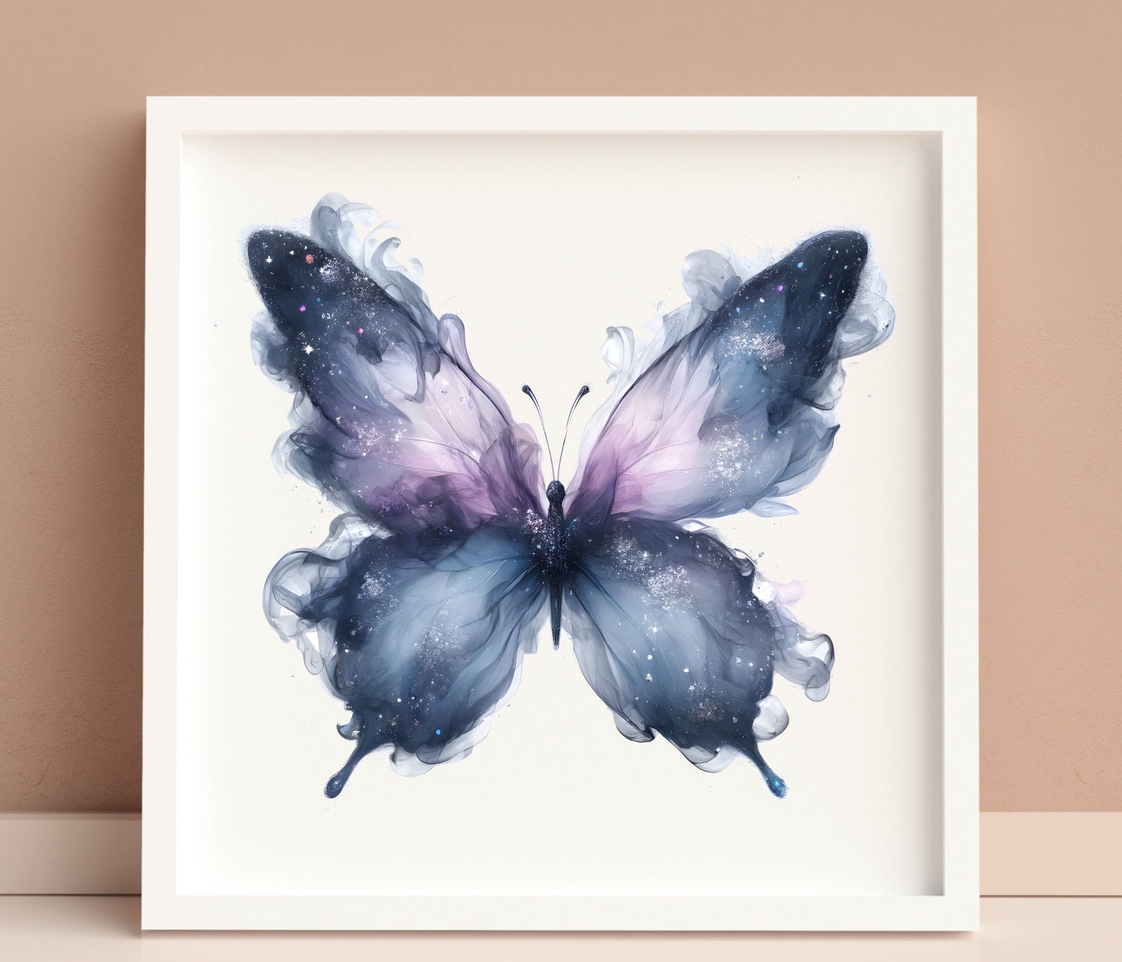 Smoke Butterfly Clipart, Colorful Smokey Butterfly Graphics, Ethereal ...