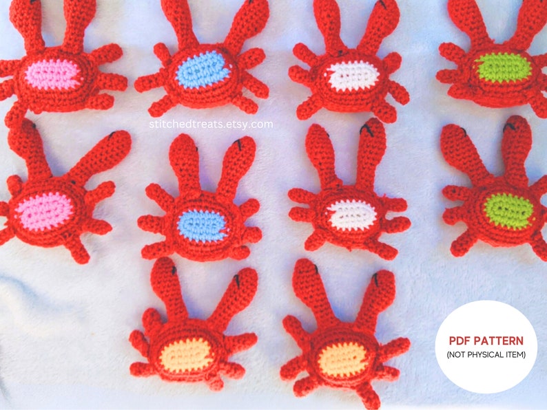 Crab Crochet Memory Game Pattern | Amigurumi Animal Patterns Easy ...