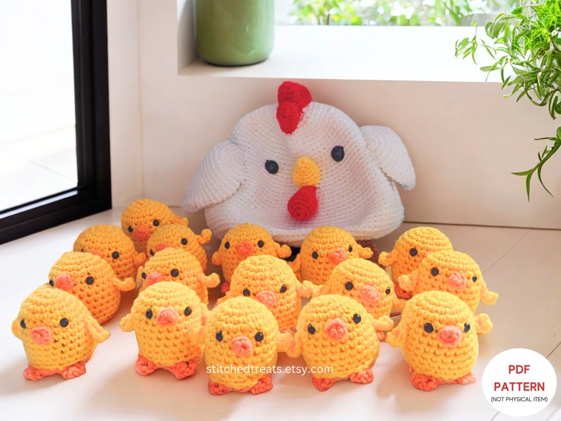 Chicken Crochet Memory Game Pattern | Farm Animal Patterns Easy ...