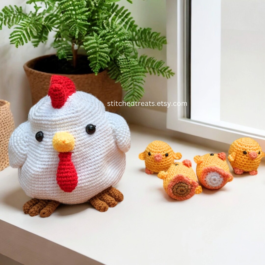 Chicken Crochet Memory Game Pattern | Farm Animal Patterns Easy ...