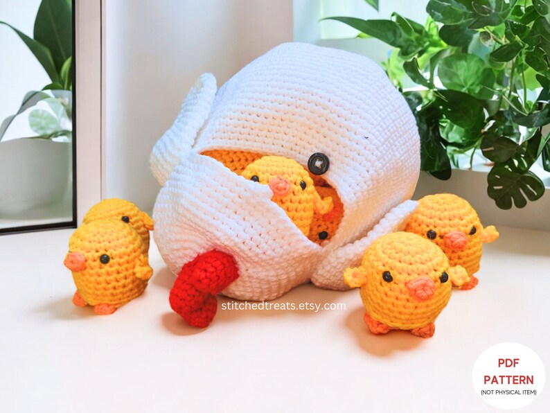 Chicken Crochet Memory Game Pattern | Farm Animal Patterns Easy ...