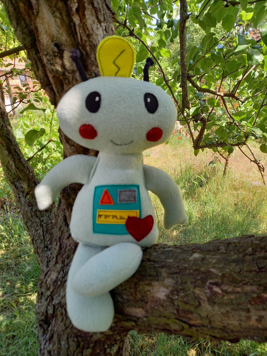 Light Blue Soft Plush Robot - Etsy