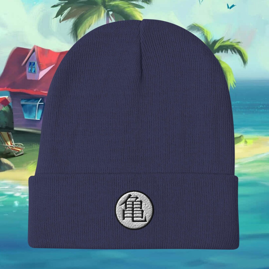 Turtle Kanji Embroidered Beanie - Etsy