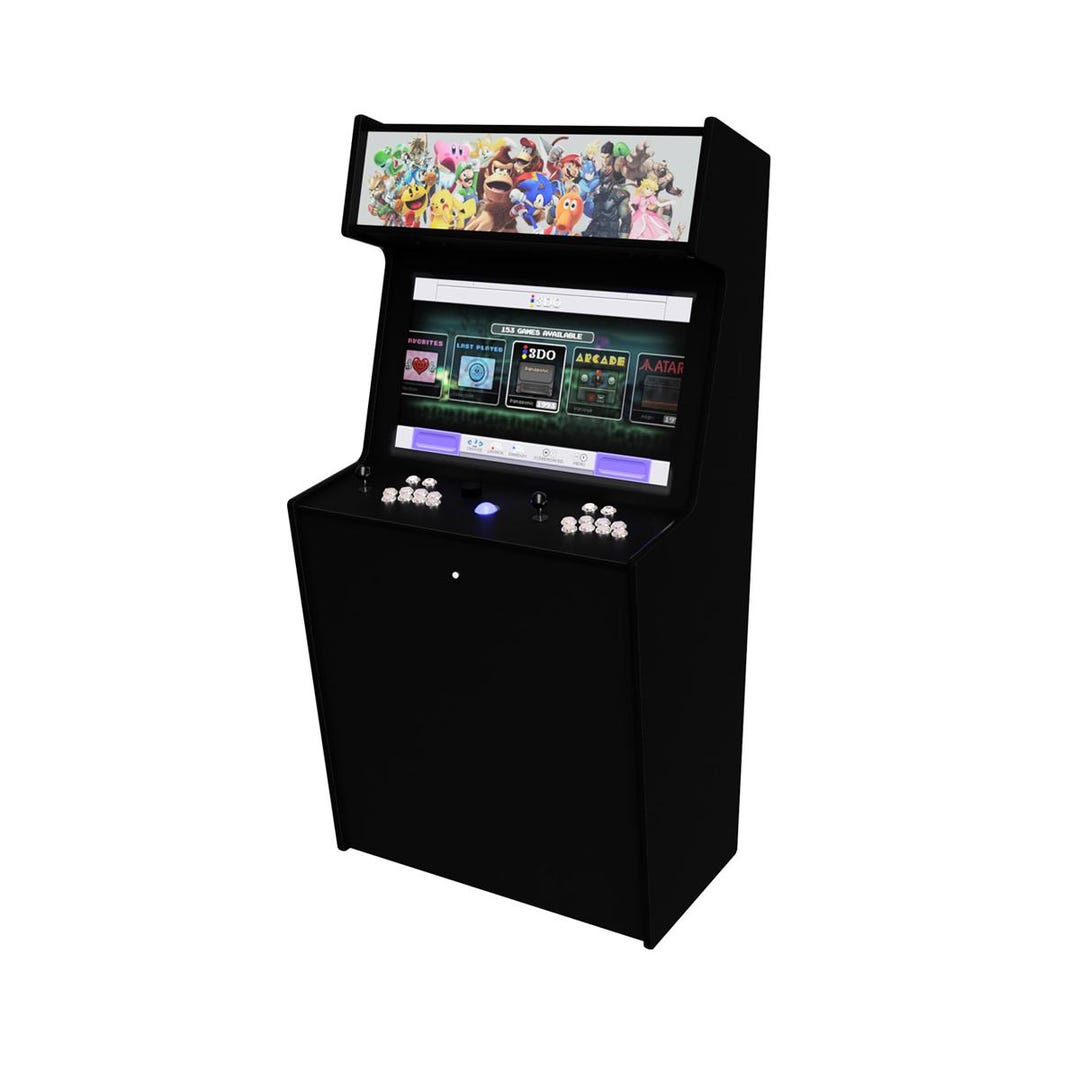 UPRIGHT-32 Arcade Machine, 2 Player, 32 Screen, LED Marquee Trackball ...