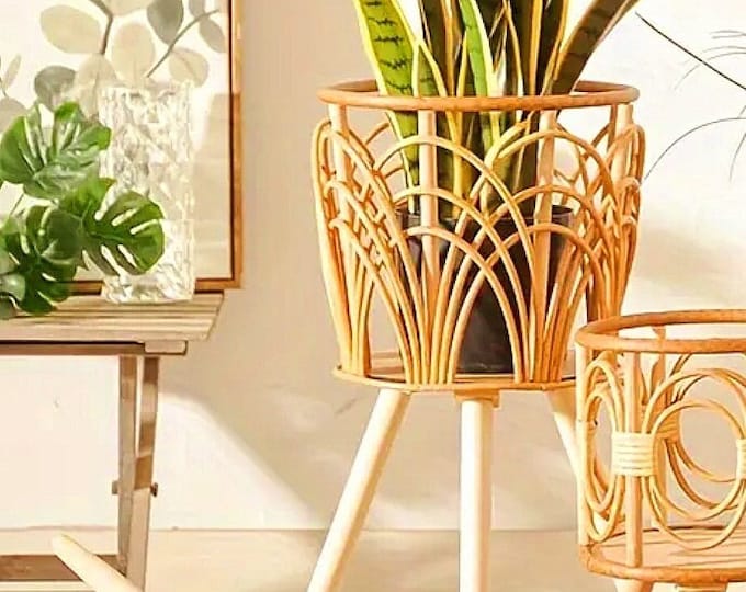 Boho Bamboo Plant Stand | Plant Gifts - Etsy