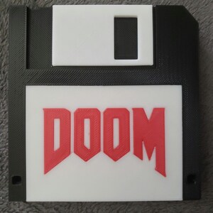 Doom Floppy Disk 3D Printed Black & White Exact Cartridge Gamer Gifts ...