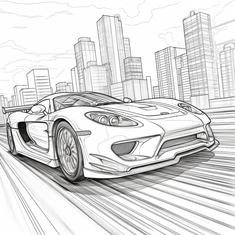 27 Coloring Pages Supercars Coloring Pages Digital Download Printable ...