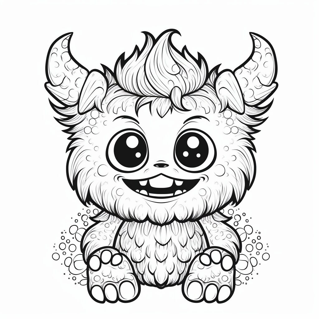 Monster Coloring Book: Cute Monster Coloring Pages For Kids, 50% OFF