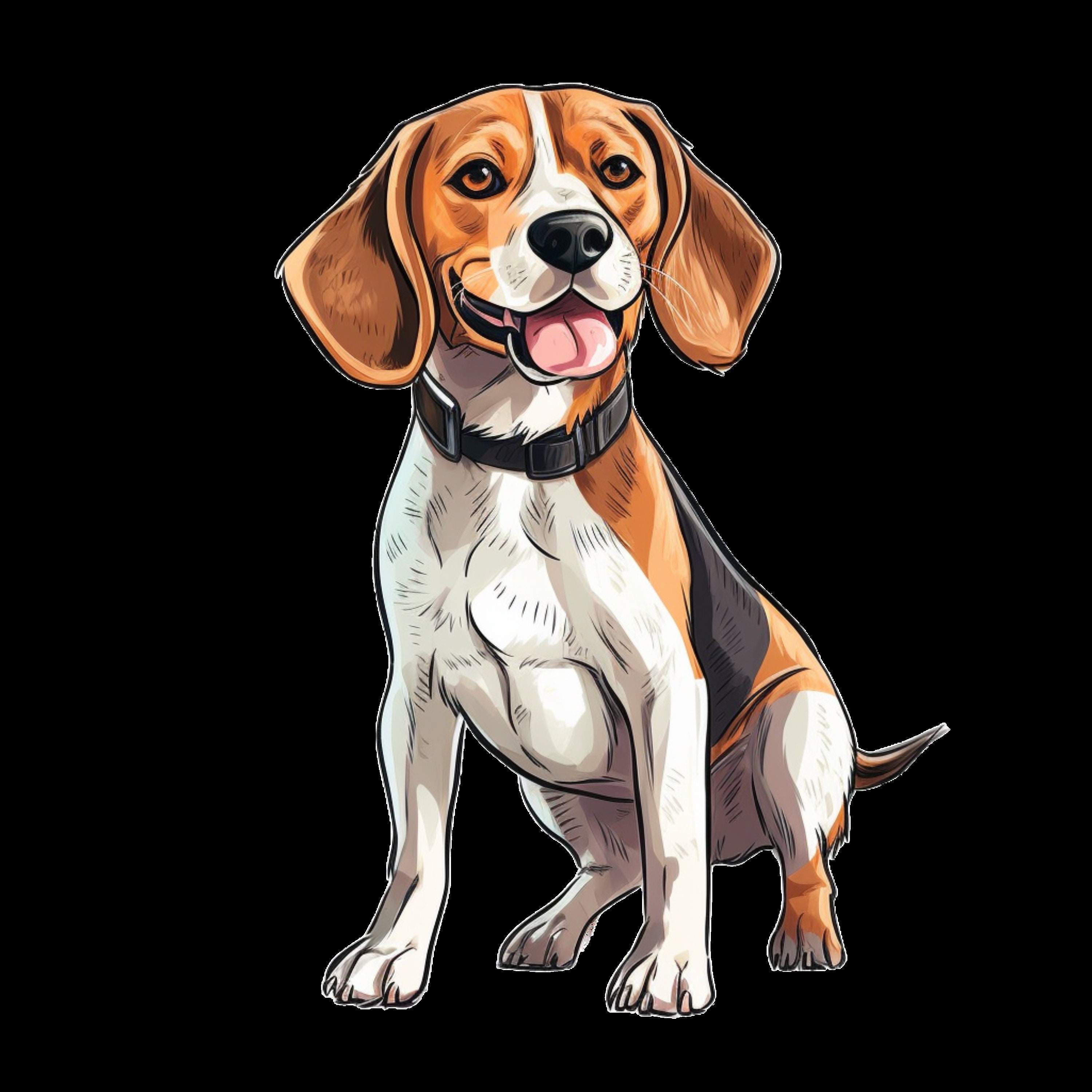 12 Animated Beagles Digital Art Clipart, 12 Individual PNG Files - Etsy