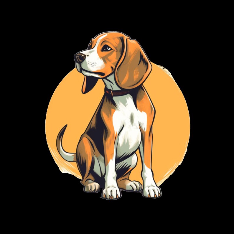 12 Animated Beagles Digital Art Clipart, 12 Individual PNG Files - Etsy