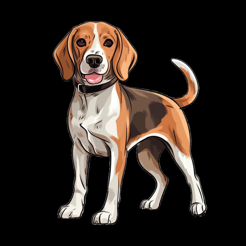 12 Animated Beagles Digital Art Clipart, 12 Individual PNG Files - Etsy