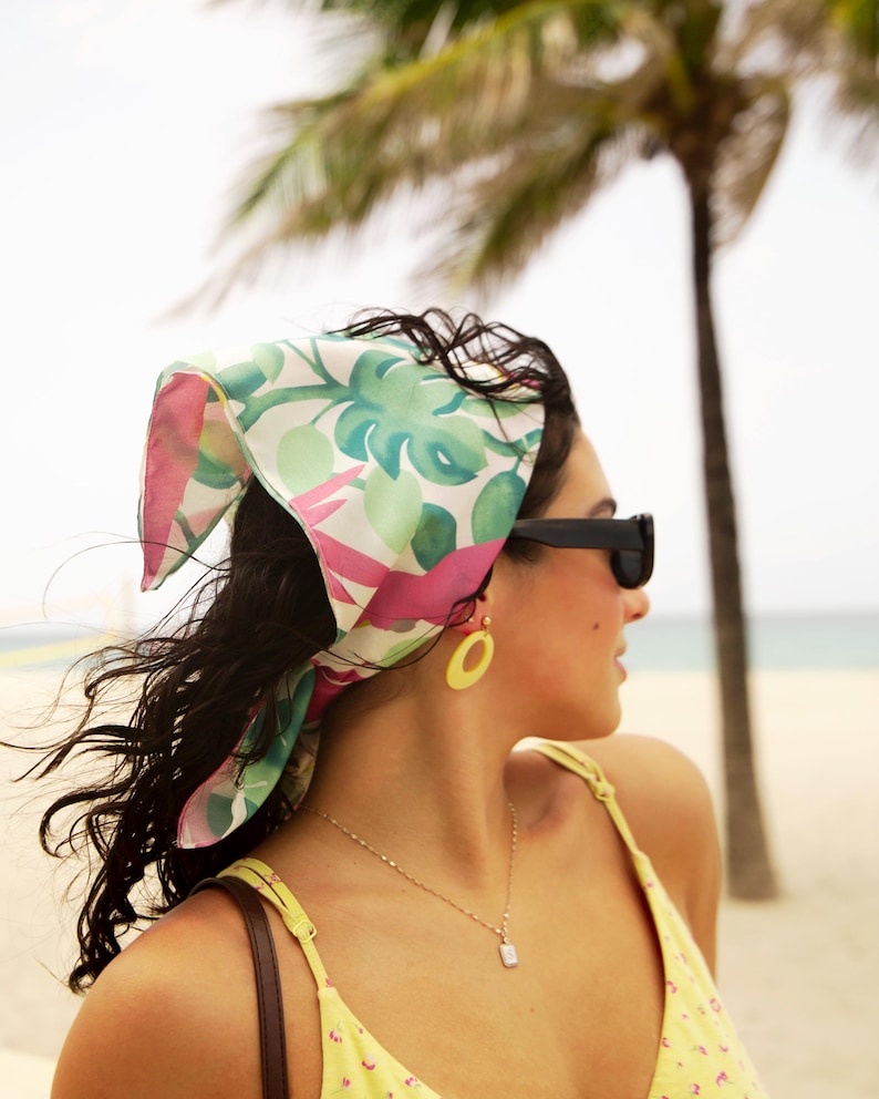 Bandana With Tropical Design Birds Print, Extra Cool and Light Fabric ...