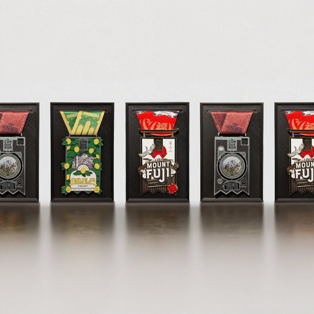 Medal Display Frame | Conqueror Challenge Medals | Wall Display for ...