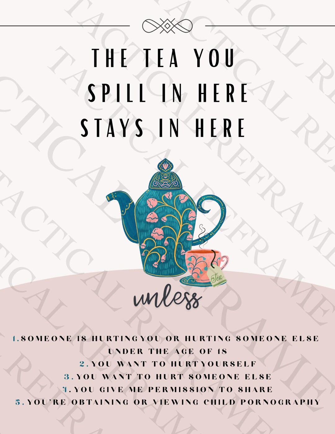 Therapy Confidentiality Poster – Set the Tone With Style - Etsy
