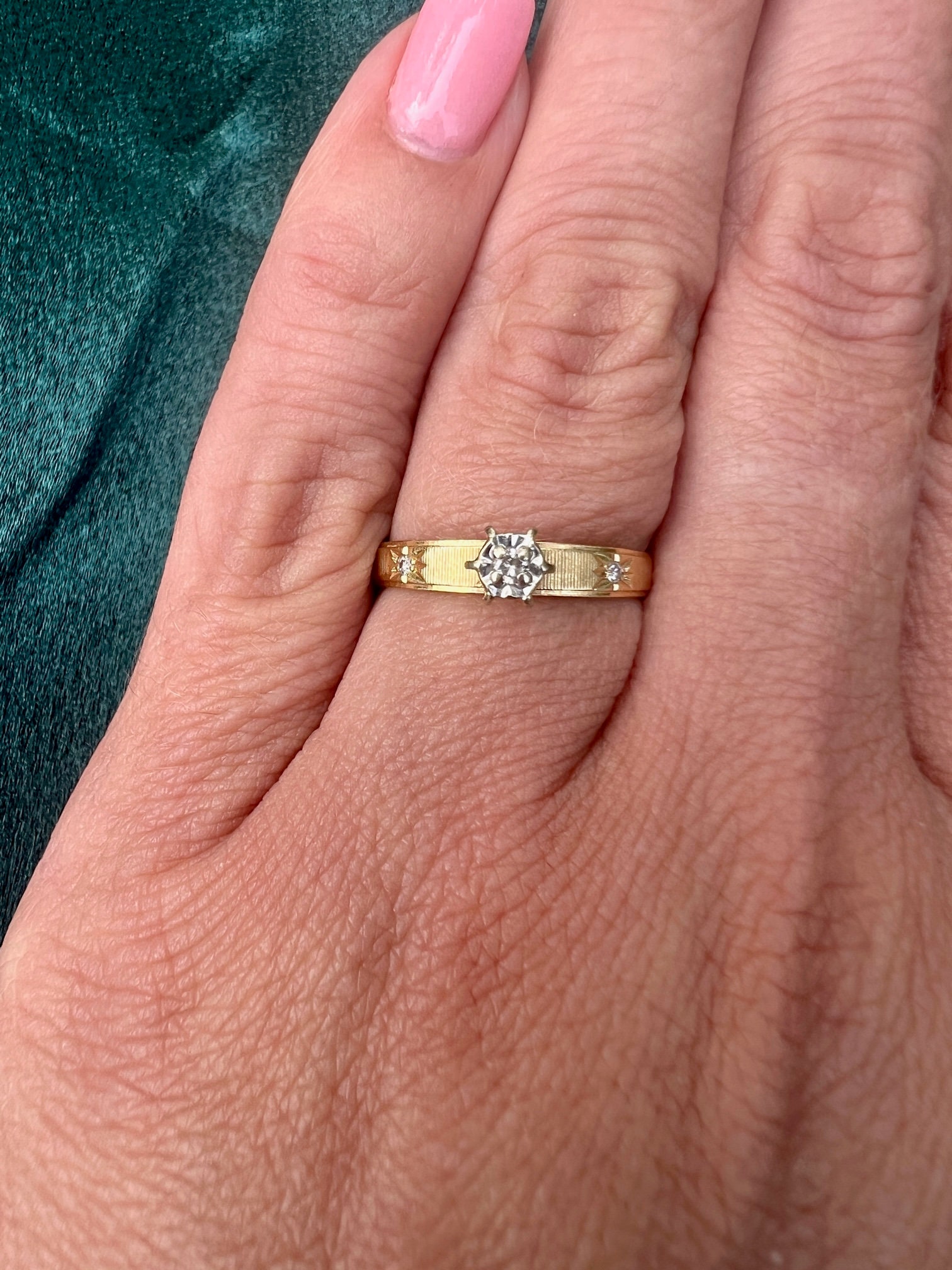 Antique 18k Gold Diamond Ring Antique Diamond Engagement - Etsy