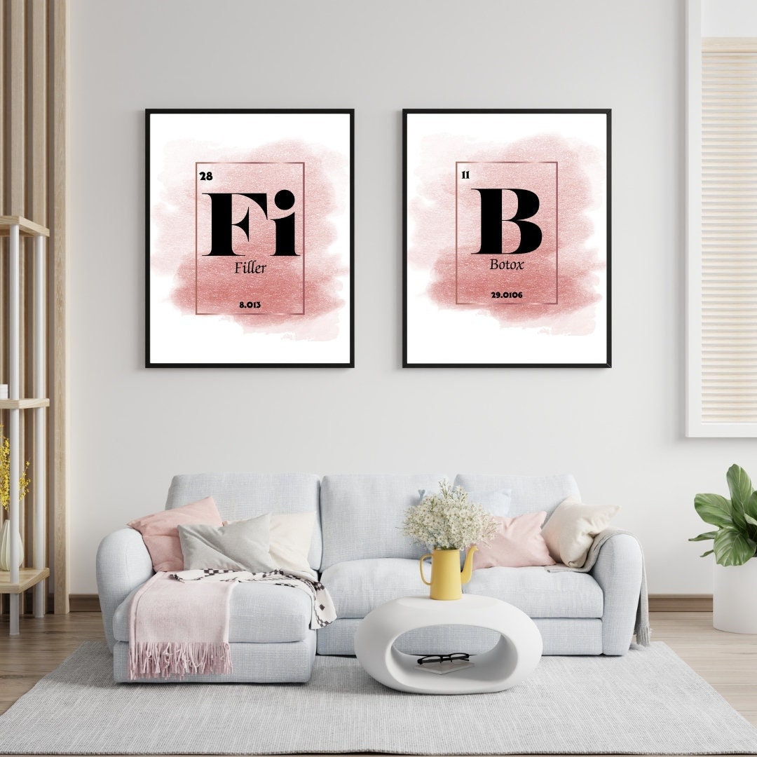 Digital Botox & Filler Chemistry Art Periodic Table Beauty Art Rose ...