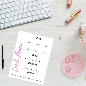 Editable, Digital & Printable Interactive Lash Menu Template ...