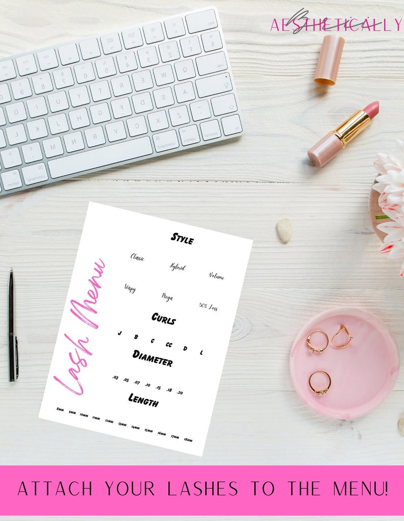 Editable, Digital & Printable Interactive Lash Menu Template ...