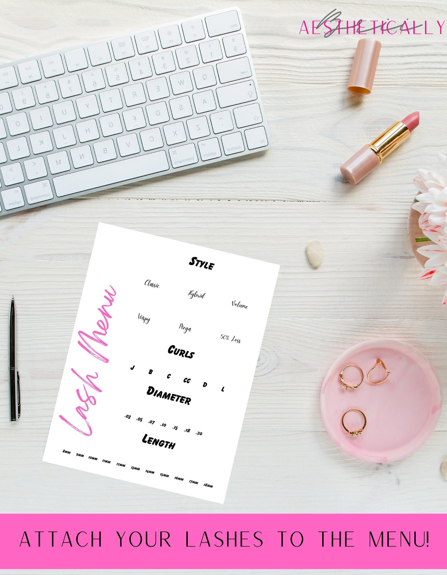 Editable, Digital & Printable Interactive Lash Menu Template ...