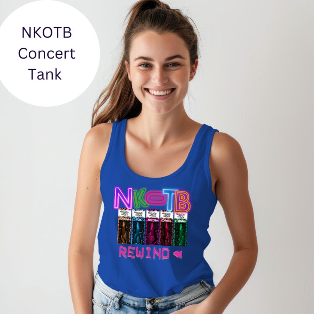 Rewind NKOTB Concert Tank - Vintage New Kids on the Block Design for ...