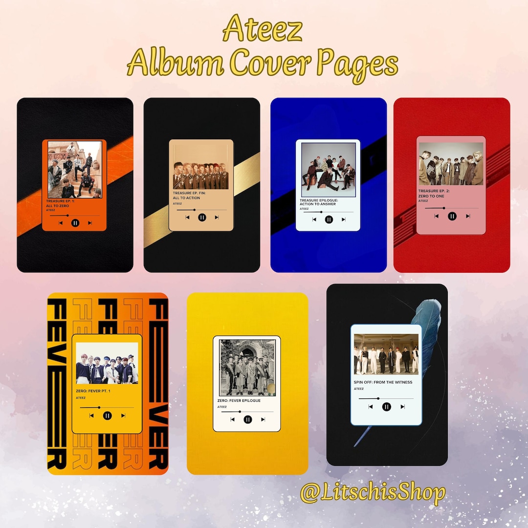 KPOP Ateez Album Cover Pages (A5) - Fanmade Merchandise for Collectors ...