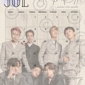 Digital Download: KPOP Calendar (wallcalendar) 2025 BOYGROUP Edition A4 ...