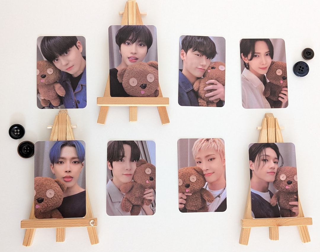 ATEEZ OT8 Fanmade Photocards /pob/lucky Draw - Teddy Bear Vers ...