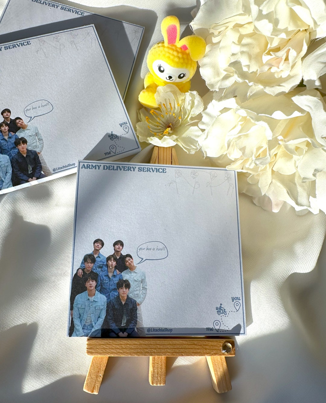 BTS Notepad army Delivery / Kpop Note Sheets / Memopad 9,8x9,8cm - Etsy