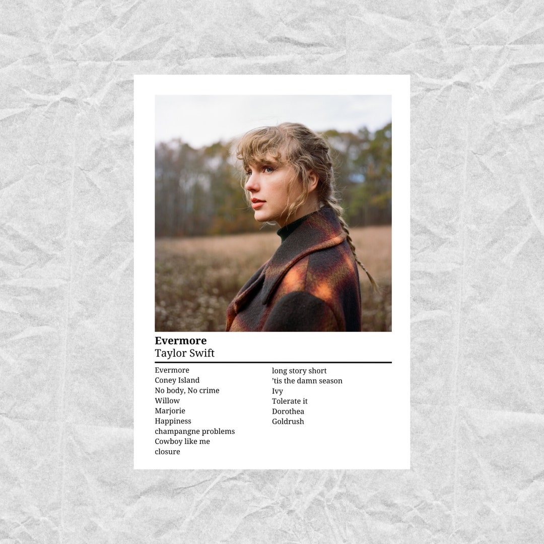 Taylor Swift Evermore Album Digital Print - Etsy