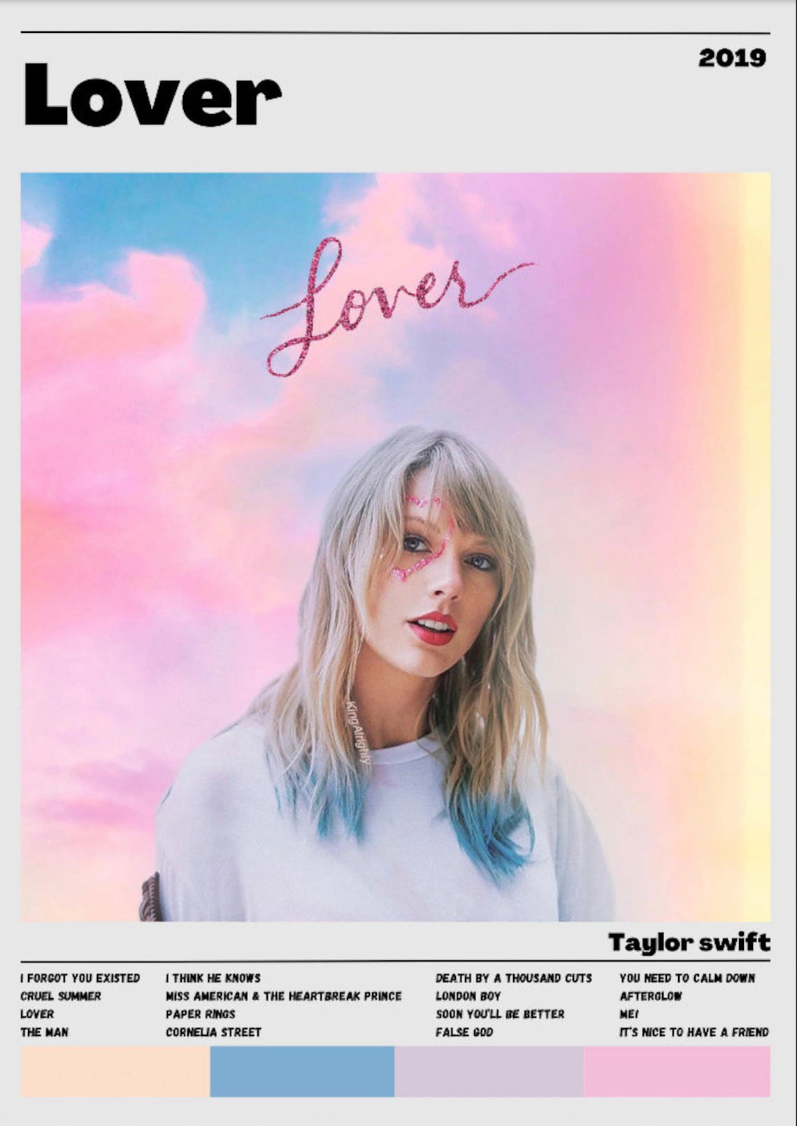 Taylor Swift Lover Album Cover - Etsy