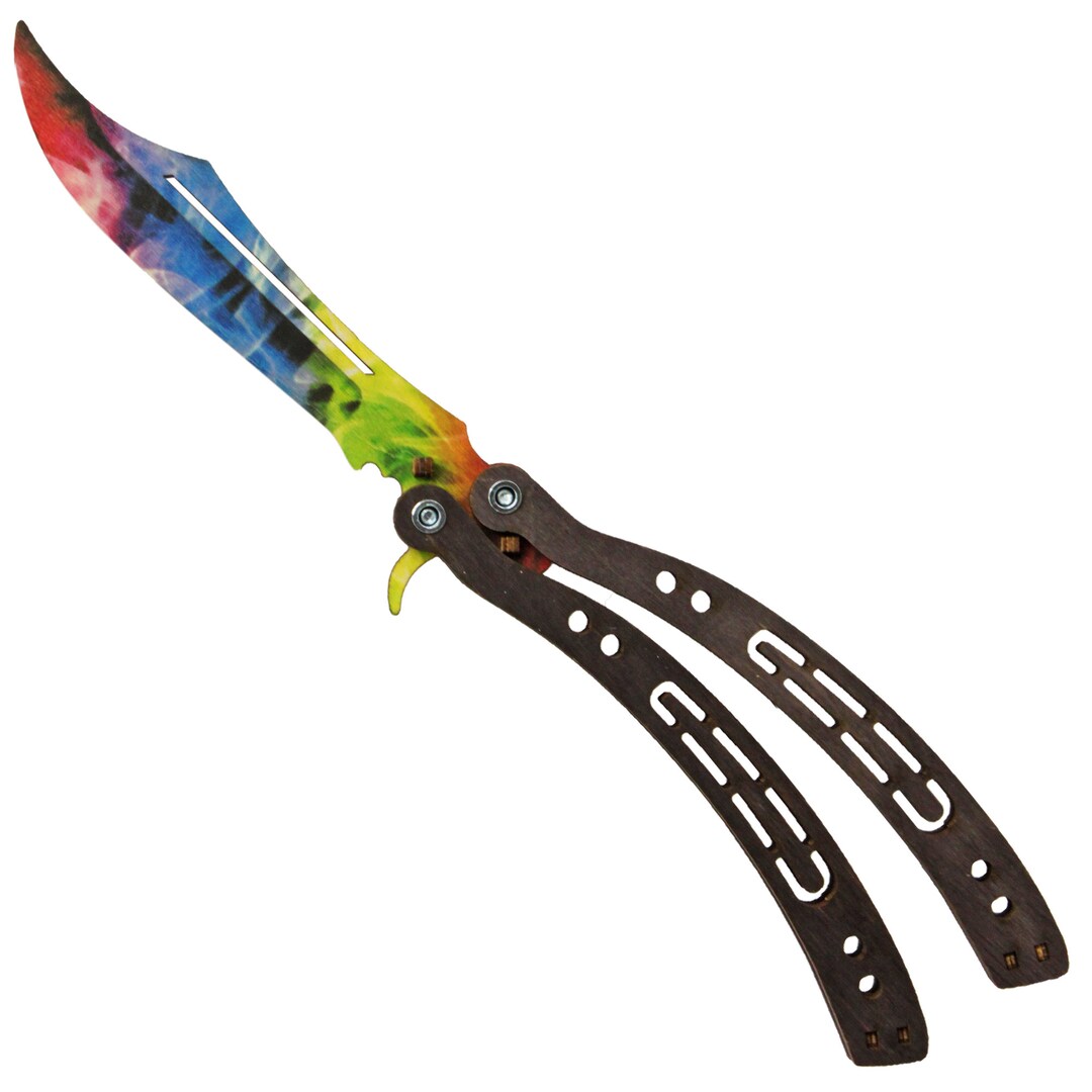 Csgo-inspired Wooden Butterfly Knife: Ultimate Collectible & Outdoor ...
