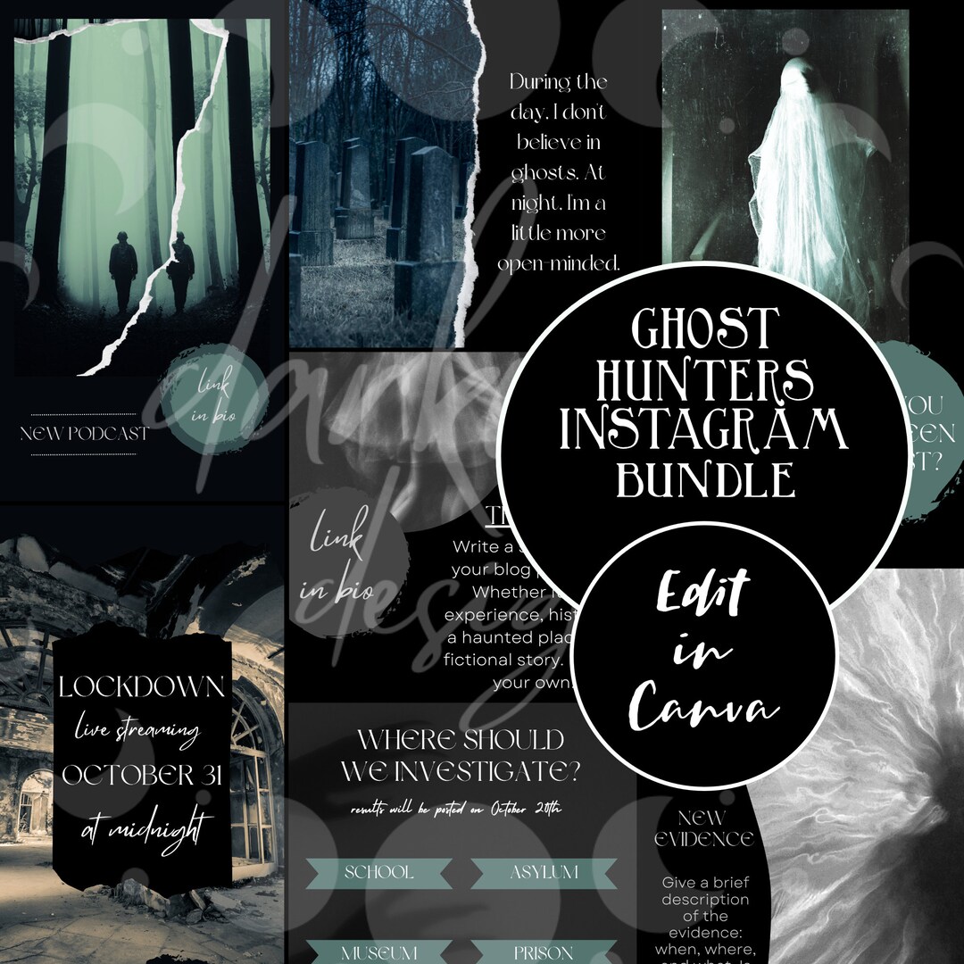 Ghost Hunters Instagram Bundle | Paranormal Investigators Social Media ...