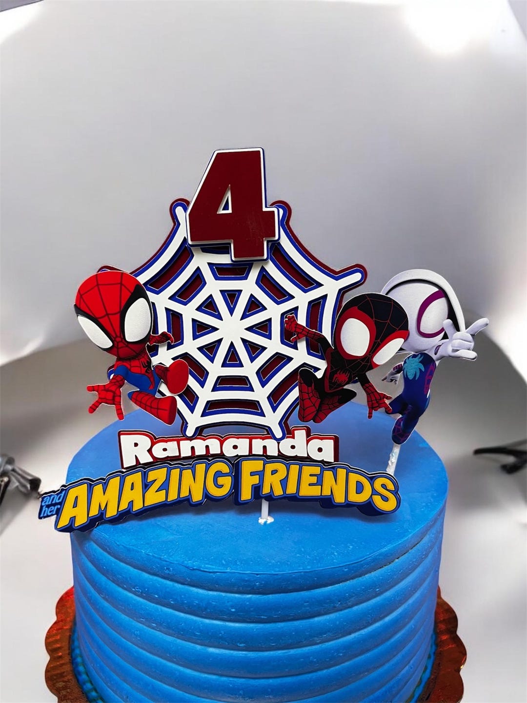 Spidey and His Amazing Friends: Personalized Cake Topper - Etsy