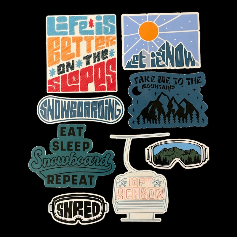 Snowboard Stickers - Etsy