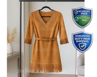 Handmade Suede Fringe Mini Dress – Western Bodycon Bustier - Etsy