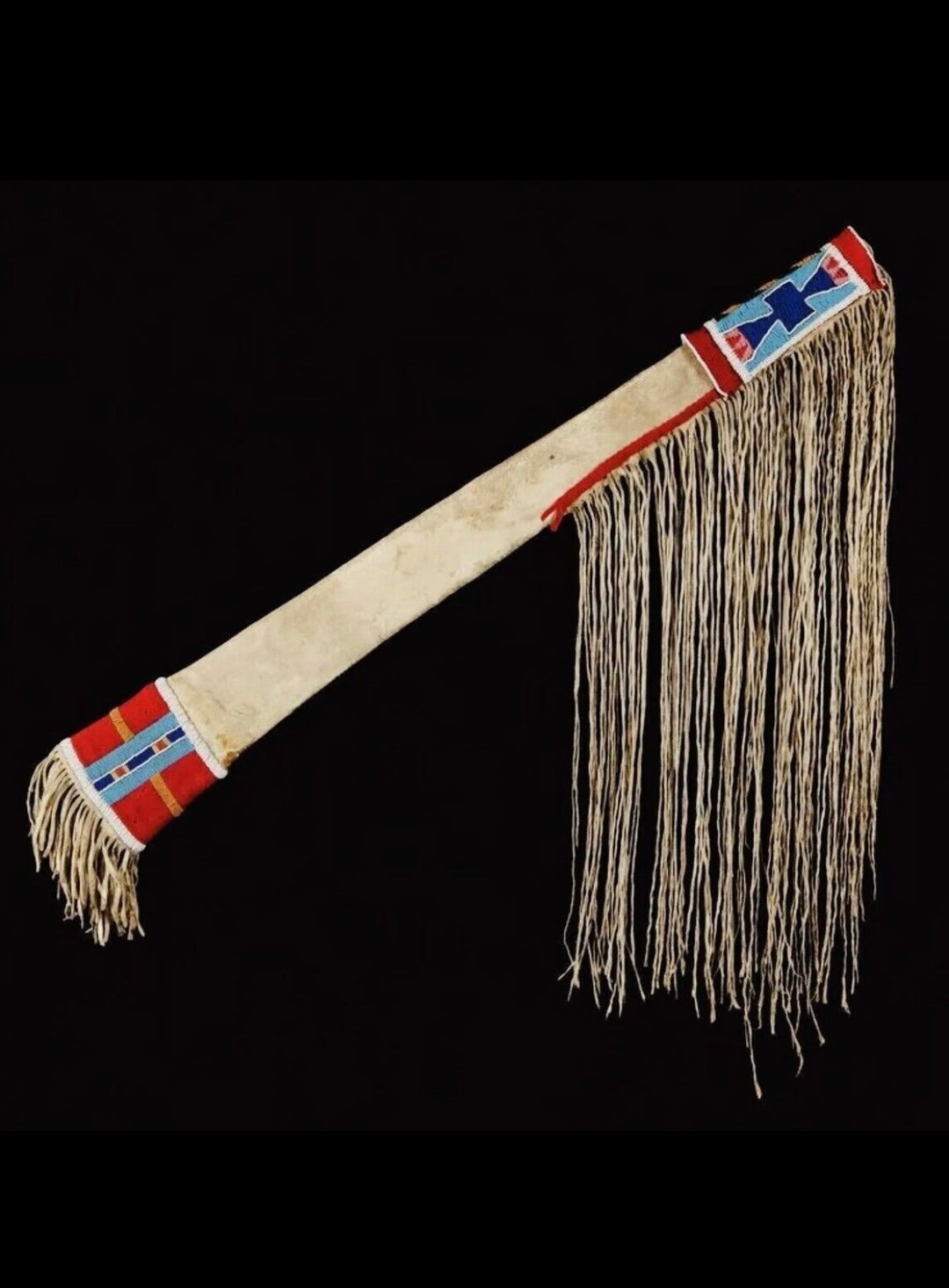 Native American Indian Beaded Rifle Scabbard Sioux Style Suede Leather ...