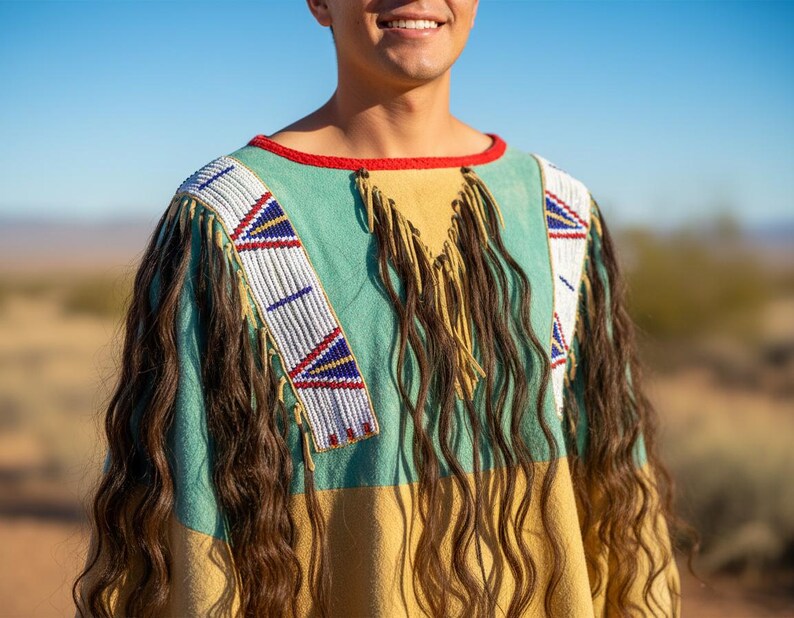 Native American Suede Leather Shirt, Western Style Suede Leather Lakota ...