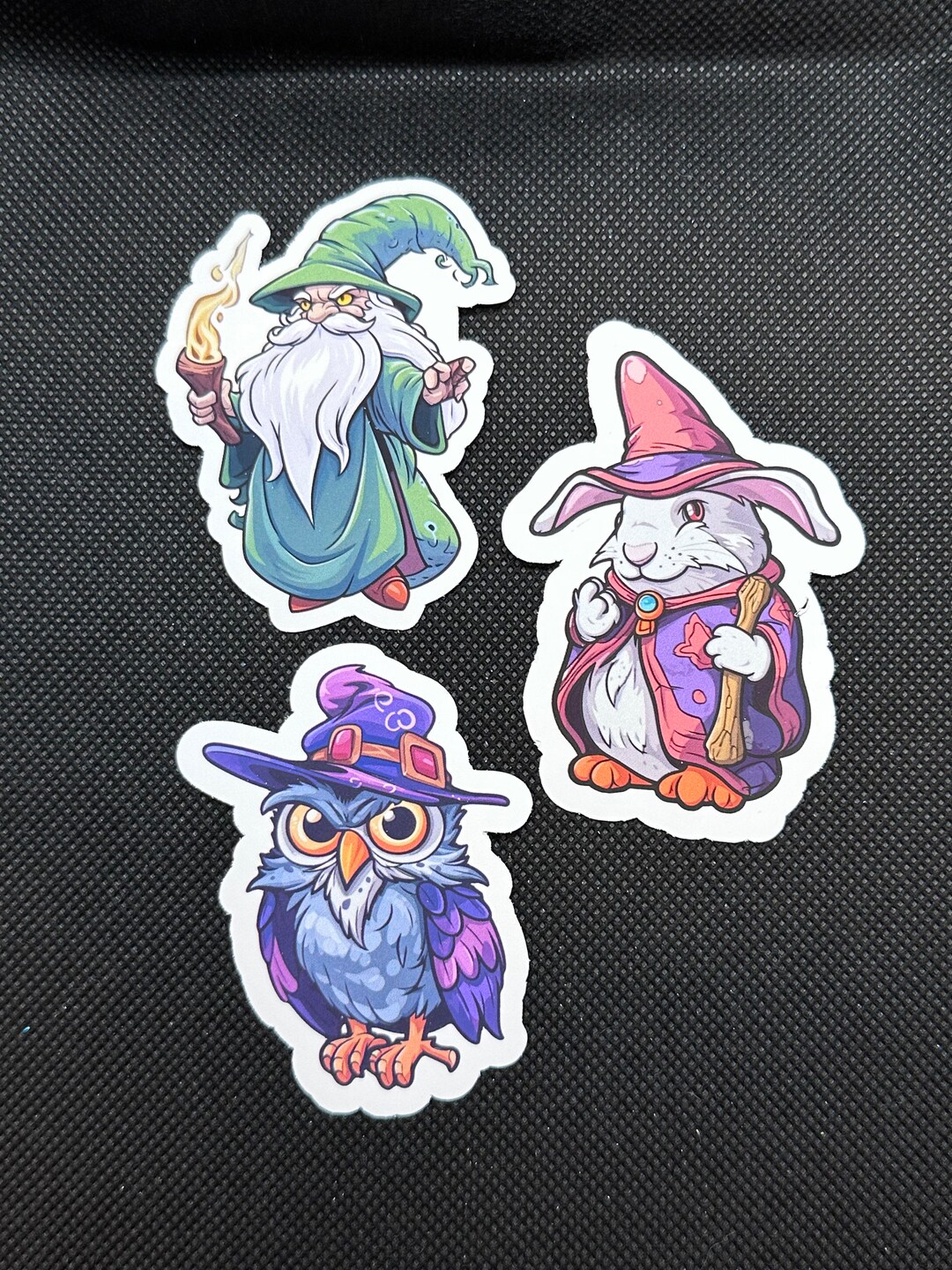 Wizard Stickers Old Man Wizard Rabbit Owl Die Cut Sticker - Etsy