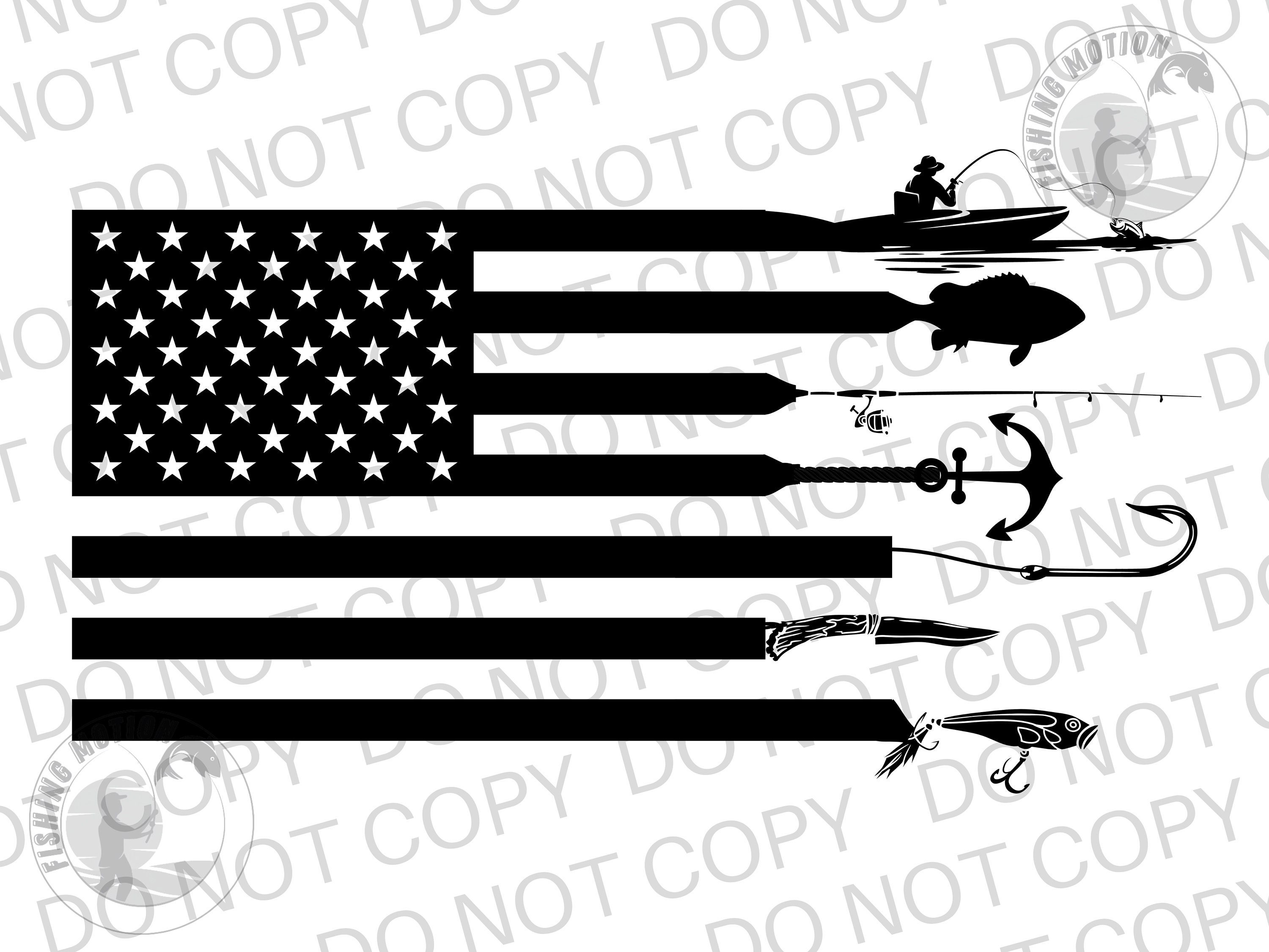 Fishing American Flag SVG, PNG Graphic Digital Download Fishermen ...