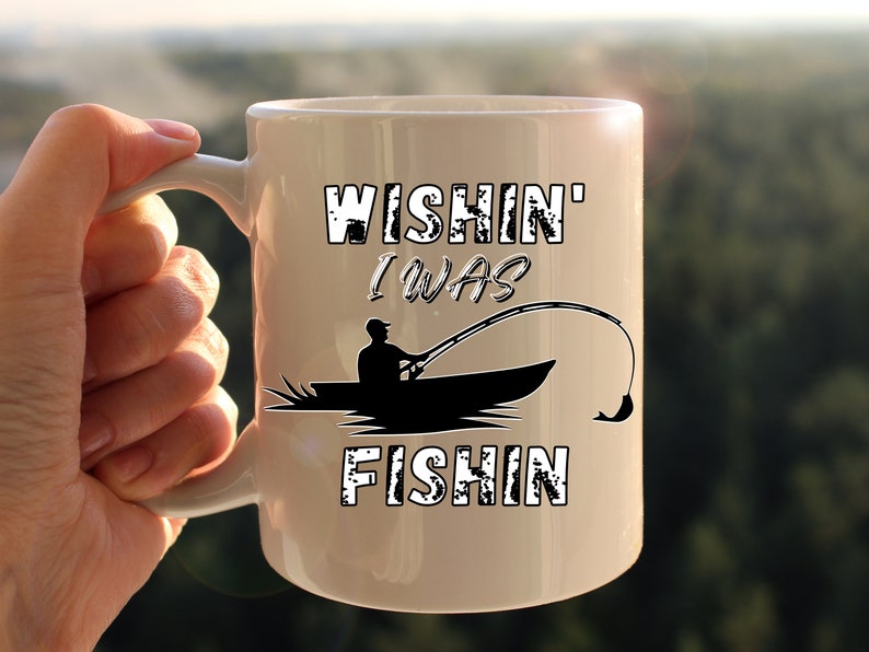 Wishin I Was Fishin SVG, PNG Graphic Digital Download Fishermen Fishing ...