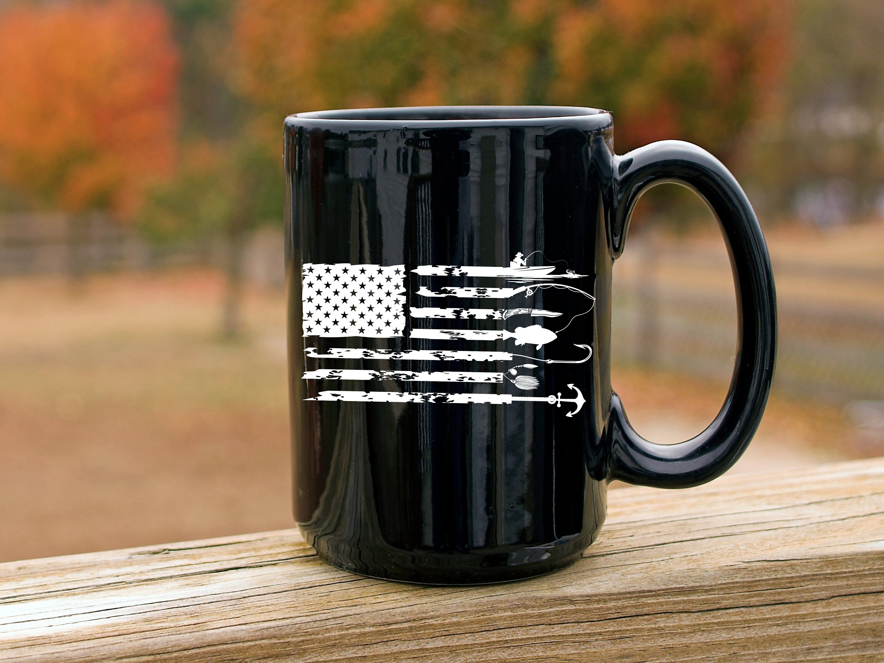 Fishing American Flag Distressed SVG, PNG Graphic Digital Download ...