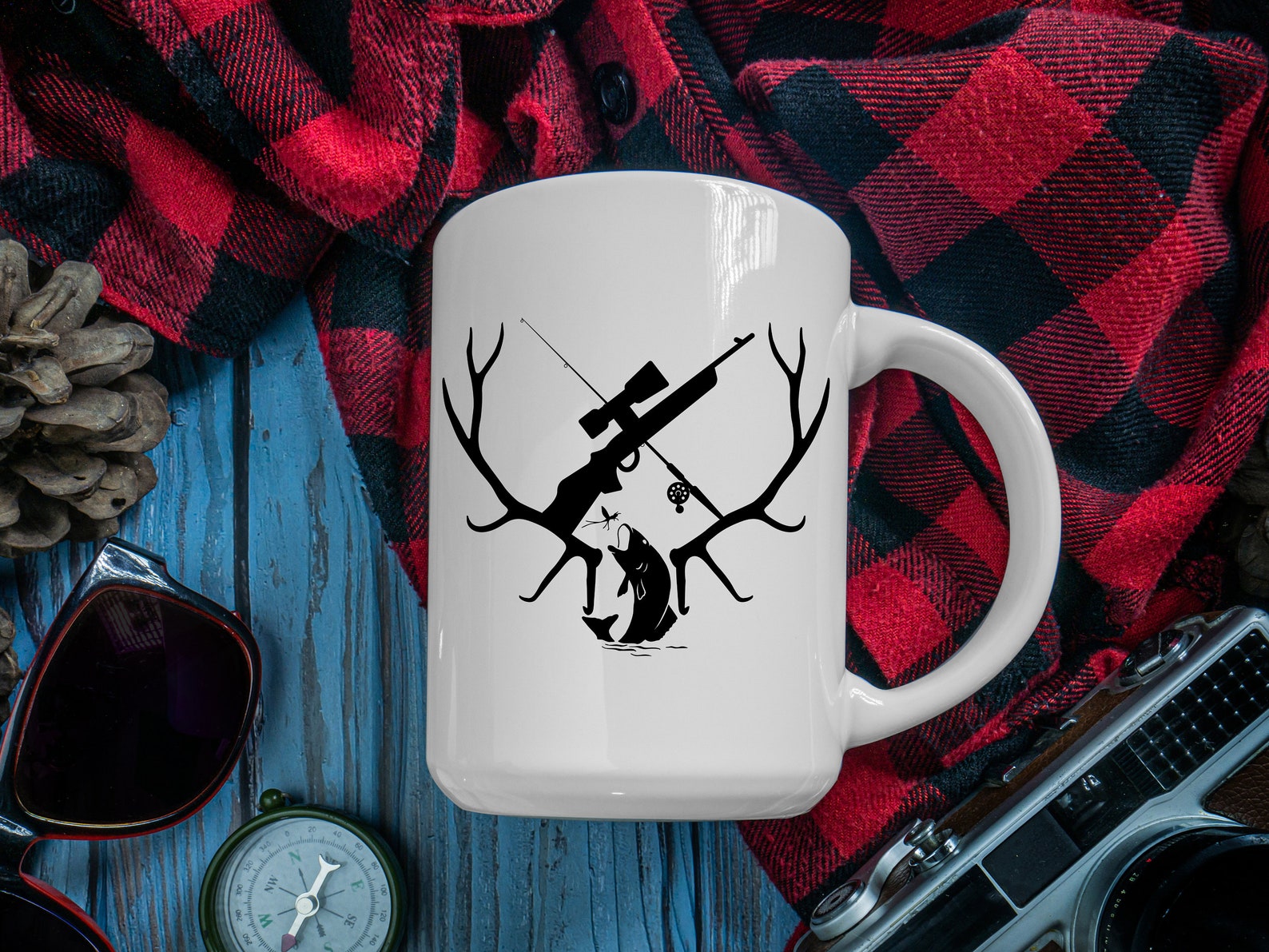 Fishing and Hunting Deer Fish SVG PNG Graphic Digital Download ...