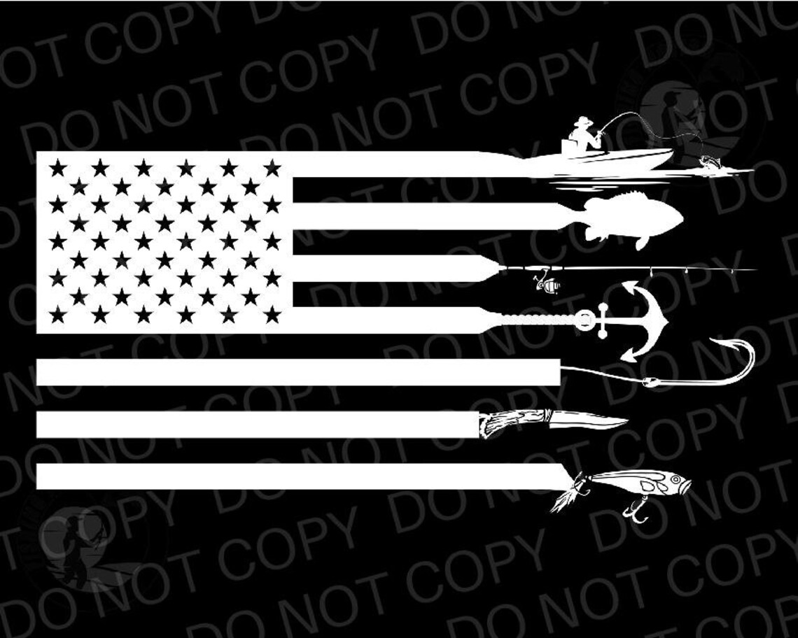 Fishing American Flag SVG, PNG Graphic Digital Download Fishermen ...