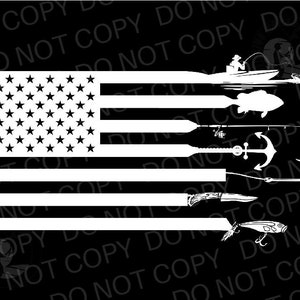 Fishing American Flag SVG, PNG Graphic Digital Download Fishermen ...
