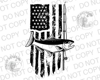 Fishing American Flag SVG, PNG Graphic Digital Download Fishermen ...