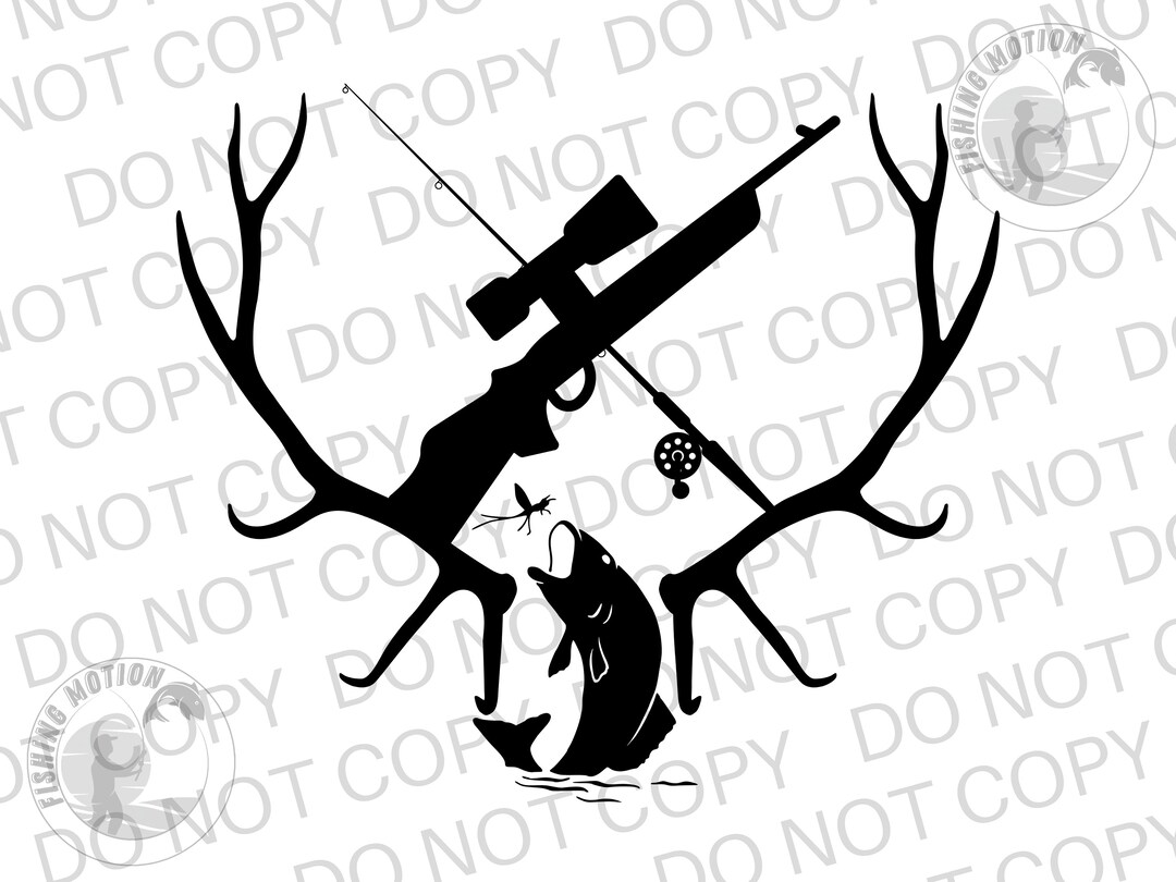 Fishing and Hunting Deer Fish SVG PNG Graphic Digital Download ...